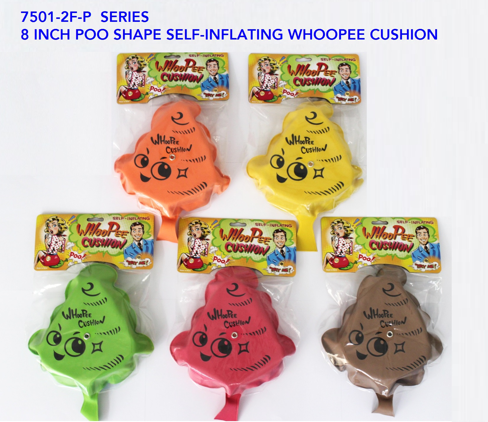 7501-2F-P POO SHAPE SELF-INFLATING WHOOPEE CUSHION, Taiwan 7501-2F-P ...